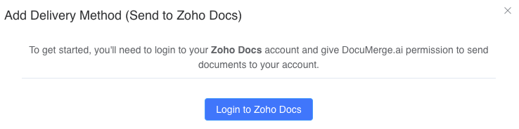 ZOHO DOCS Delivery Method