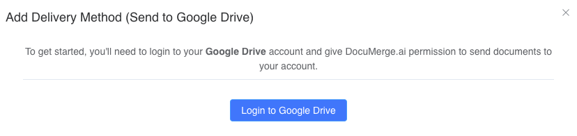 Google Drive Delivery Method